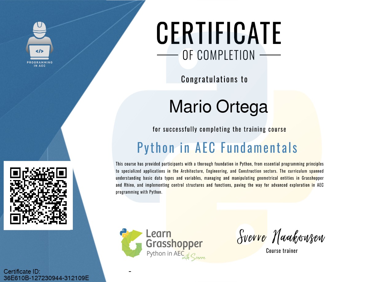 Certificate Verification – Learn Grasshopper